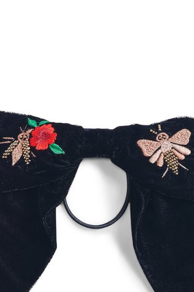 AVRIL Scarf Blouson Embroidered Dress | CLC by Corey Lynn Calter