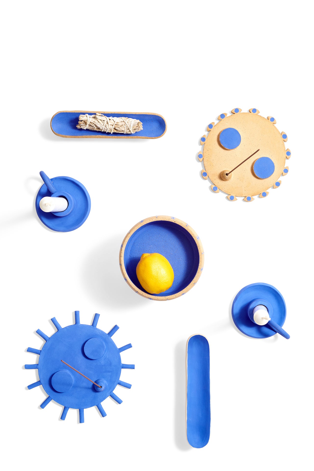 Meha Ceramics Exclusive Ocean Blue Evil Eye Toker Incense Holder – CLC ...